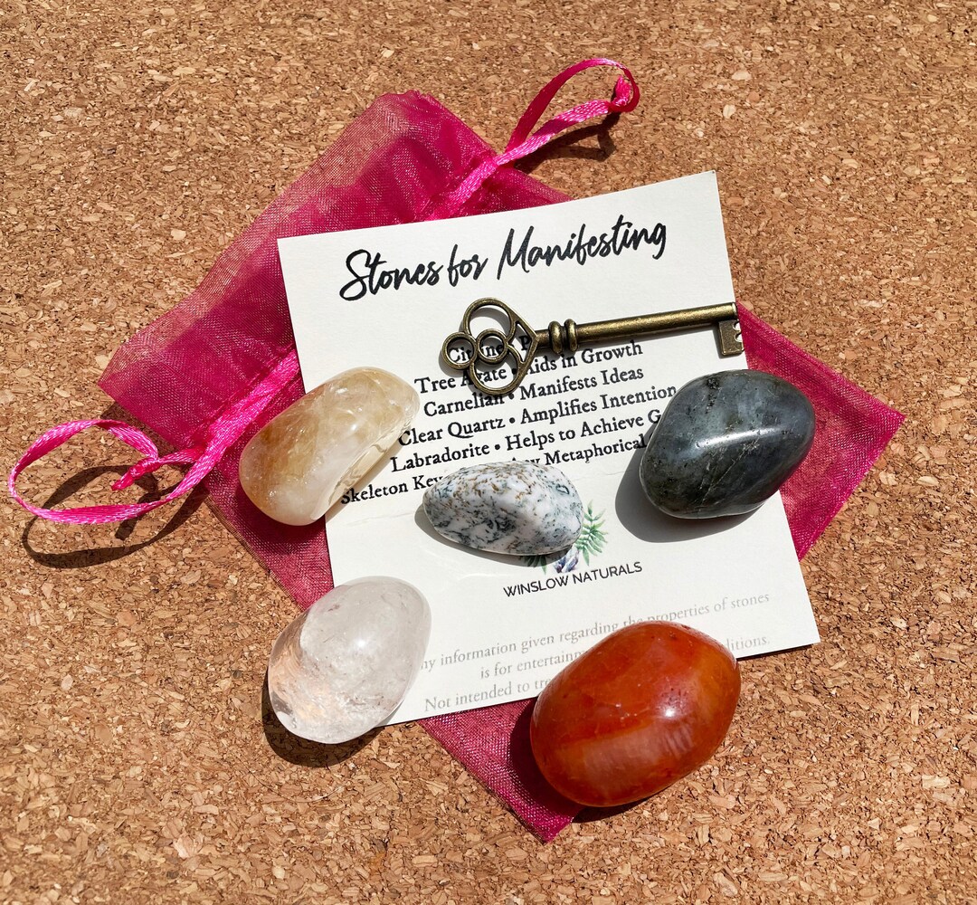 Manifesting and Intention Crystal Set, Manifestation Stone Kit ...