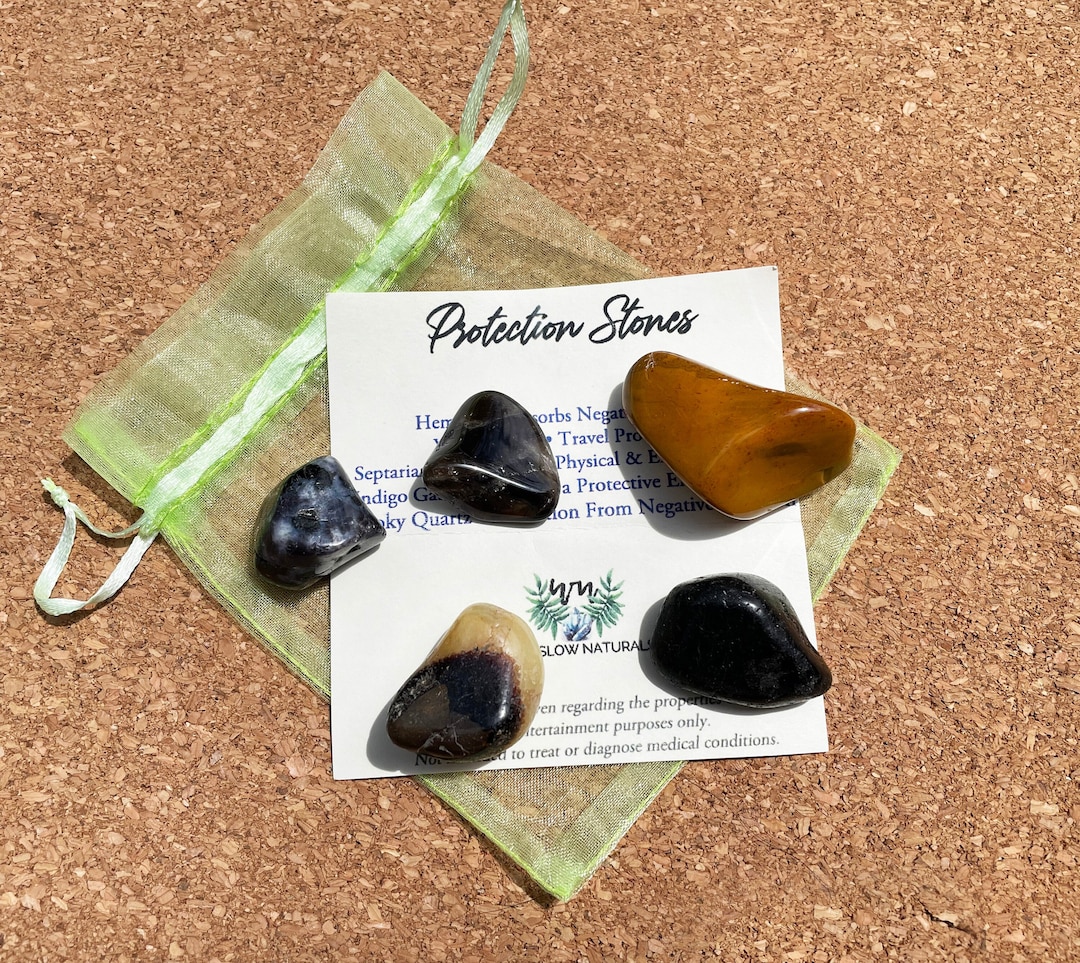 Protection Crystal Kit, Protection Crystal Bag, Protection Stones ...