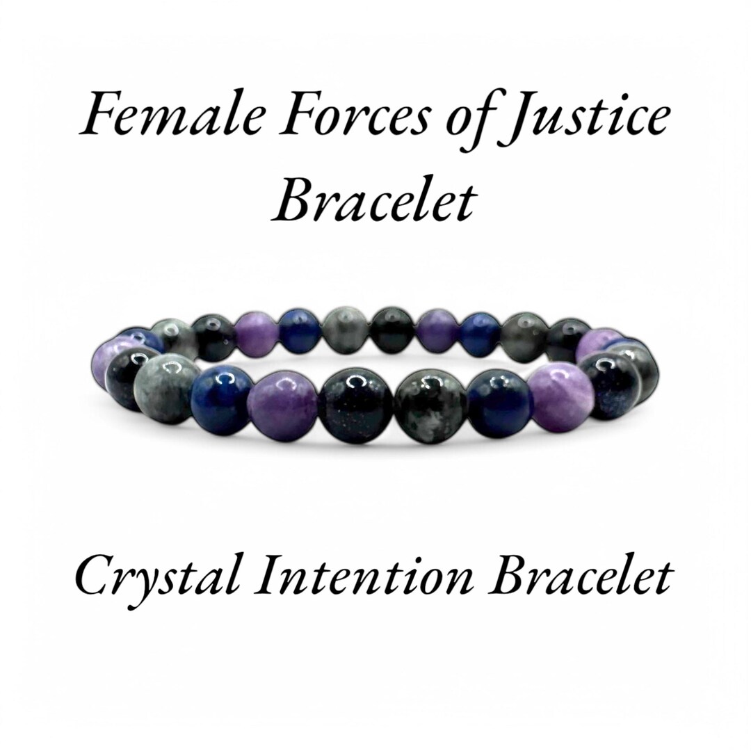 Female Forces of Justice Crystal Intention Bracelet, Justice Bracelet ...