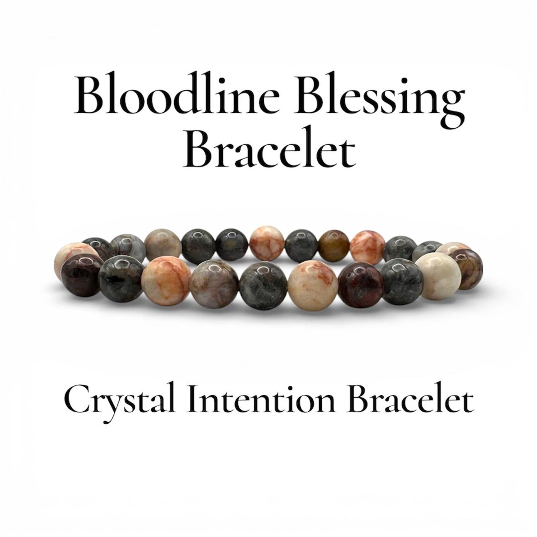 Bloodline Blessing Crystal Intention Bracelet, Ancestral Connection 8mm ...