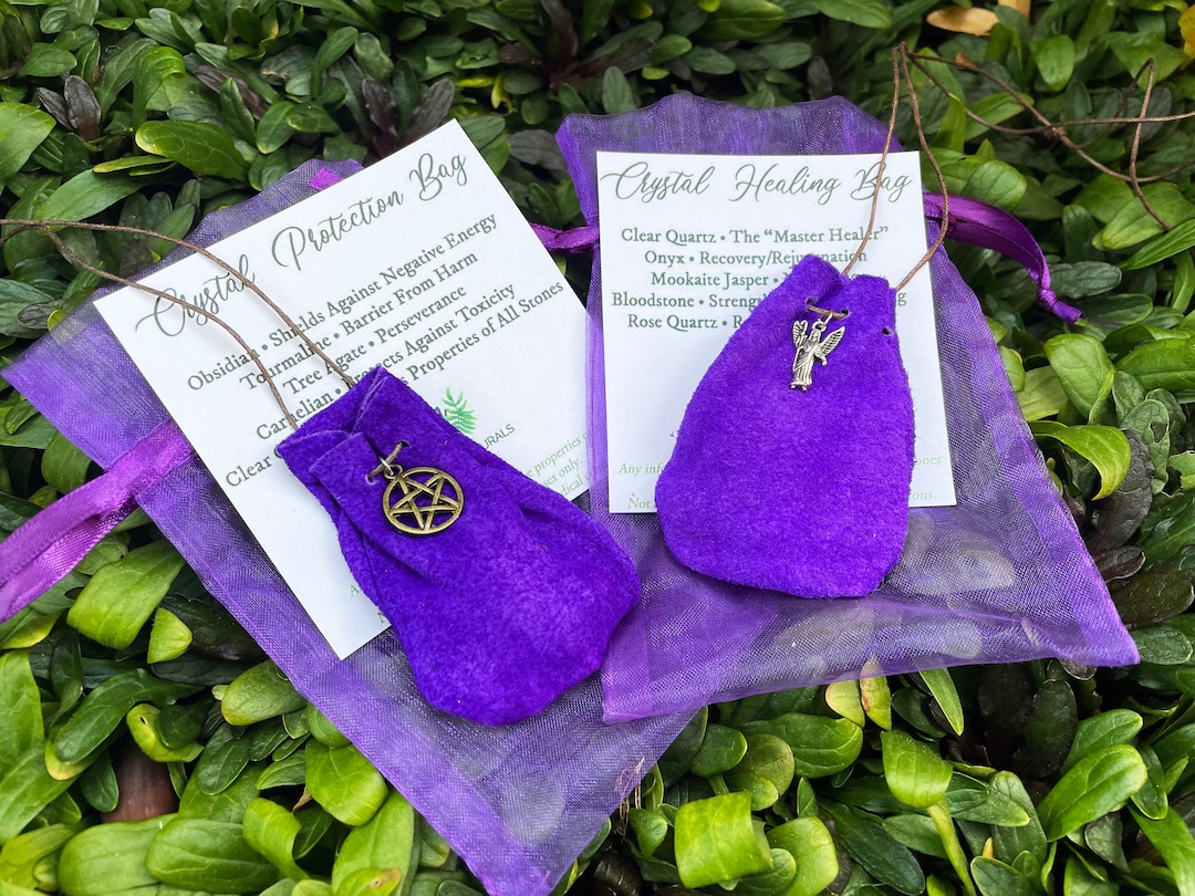 Crystal Healing Pouches, Crystal Protection Pouches, Protection Crystal ...