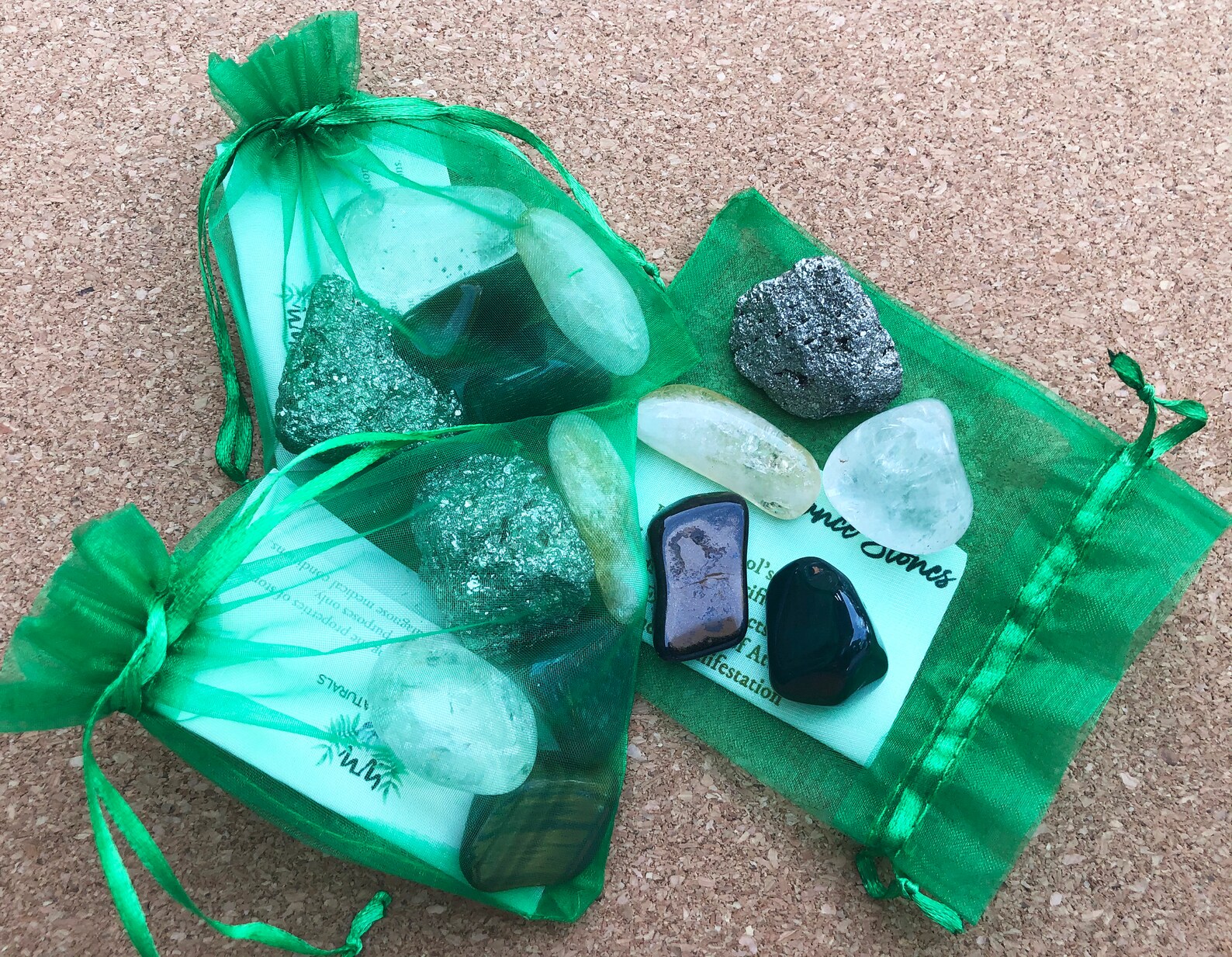 Wealth Crystal Set, Abundance Stones Kit, Prosperity Bag, Money Stones ...