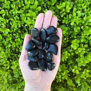 Obsidian "grade A" Tumbled Stones, 18-25mm Small Natural Obsidian ...