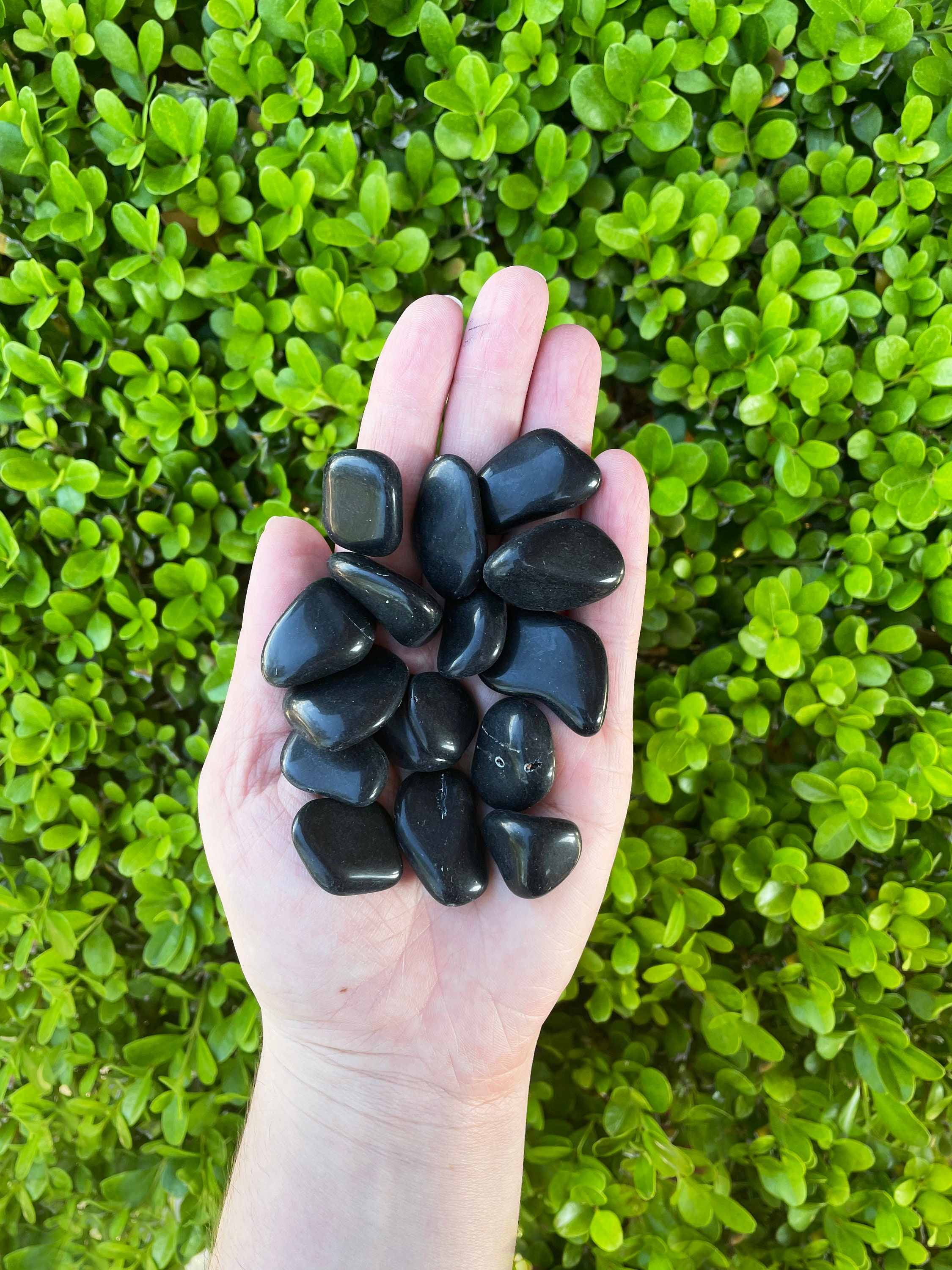 Obsidian "grade A" Tumbled Stones, 18-25mm Small Natural Obsidian ...