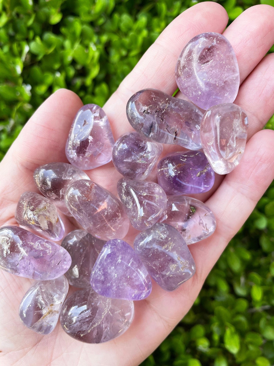 Amethyst "grade A " Tumbled Stones, 18-25mm Small Natural Amethyst ...