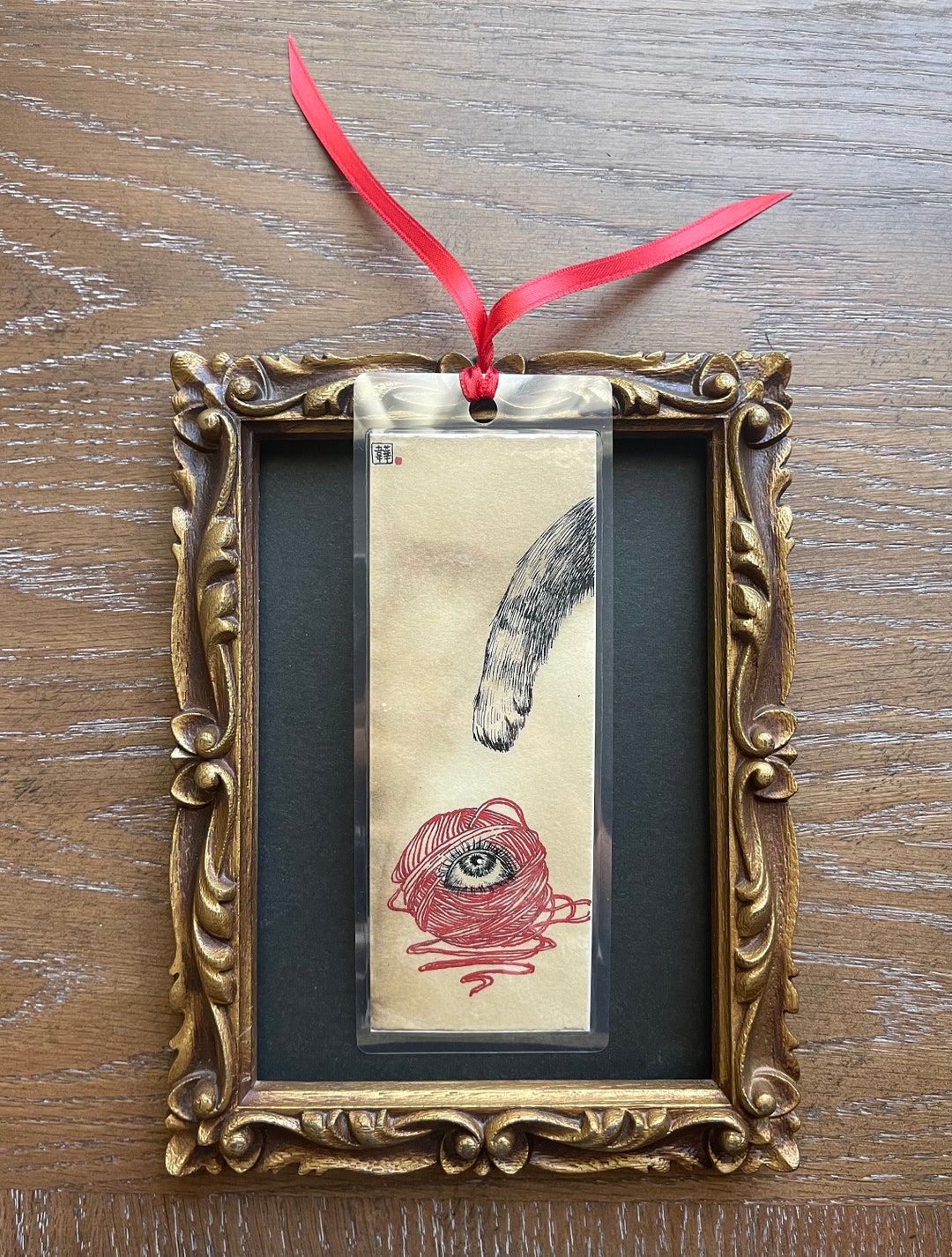 Yarn Eye Bookmark: Laminated Original Artwork - Etsy