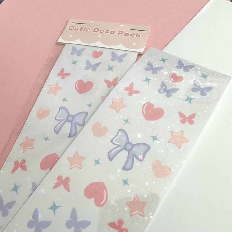 Cutie Holographic Y2K Deco Sticker Pack - Etsy