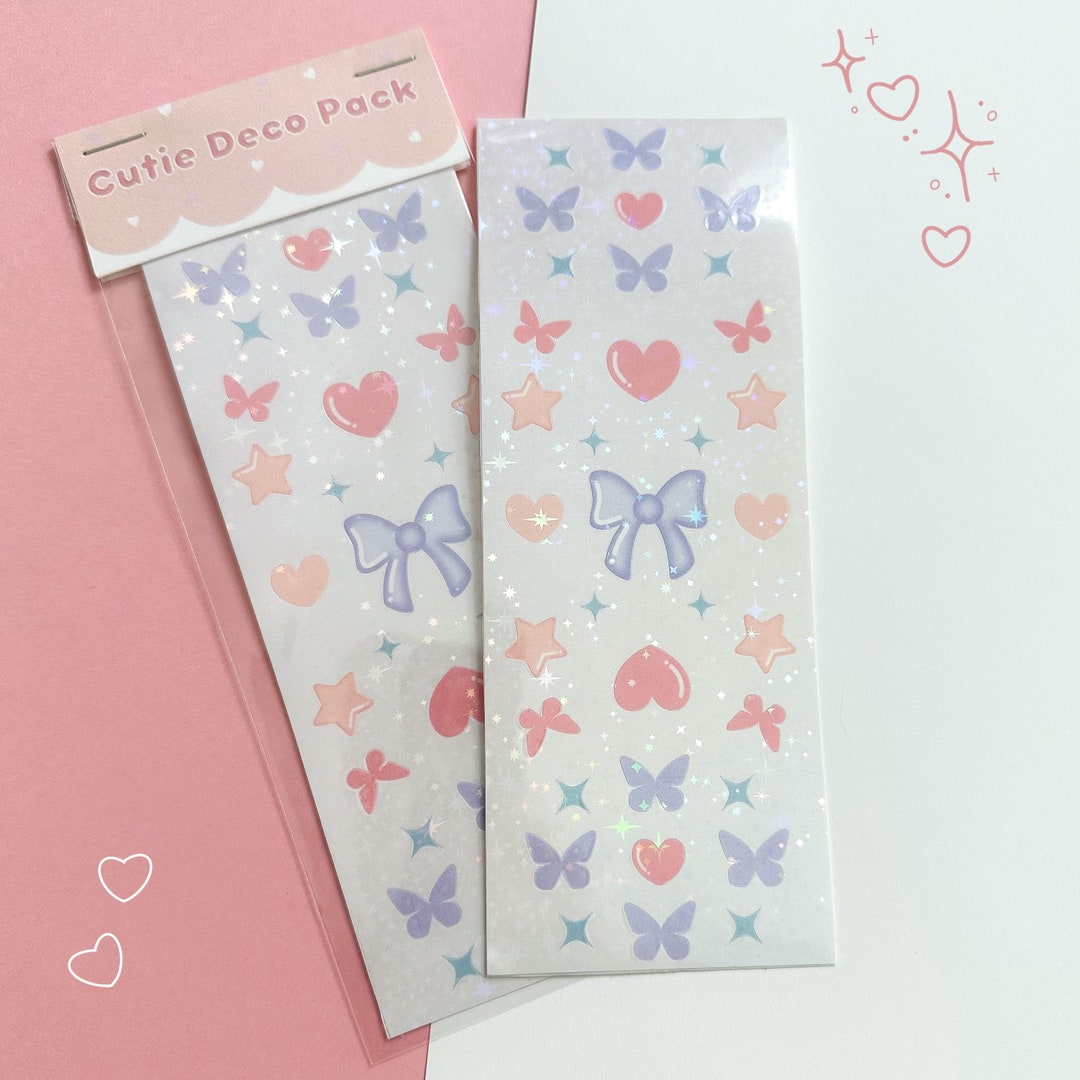 Cutie Holographic Y2K Deco Sticker Pack - Etsy