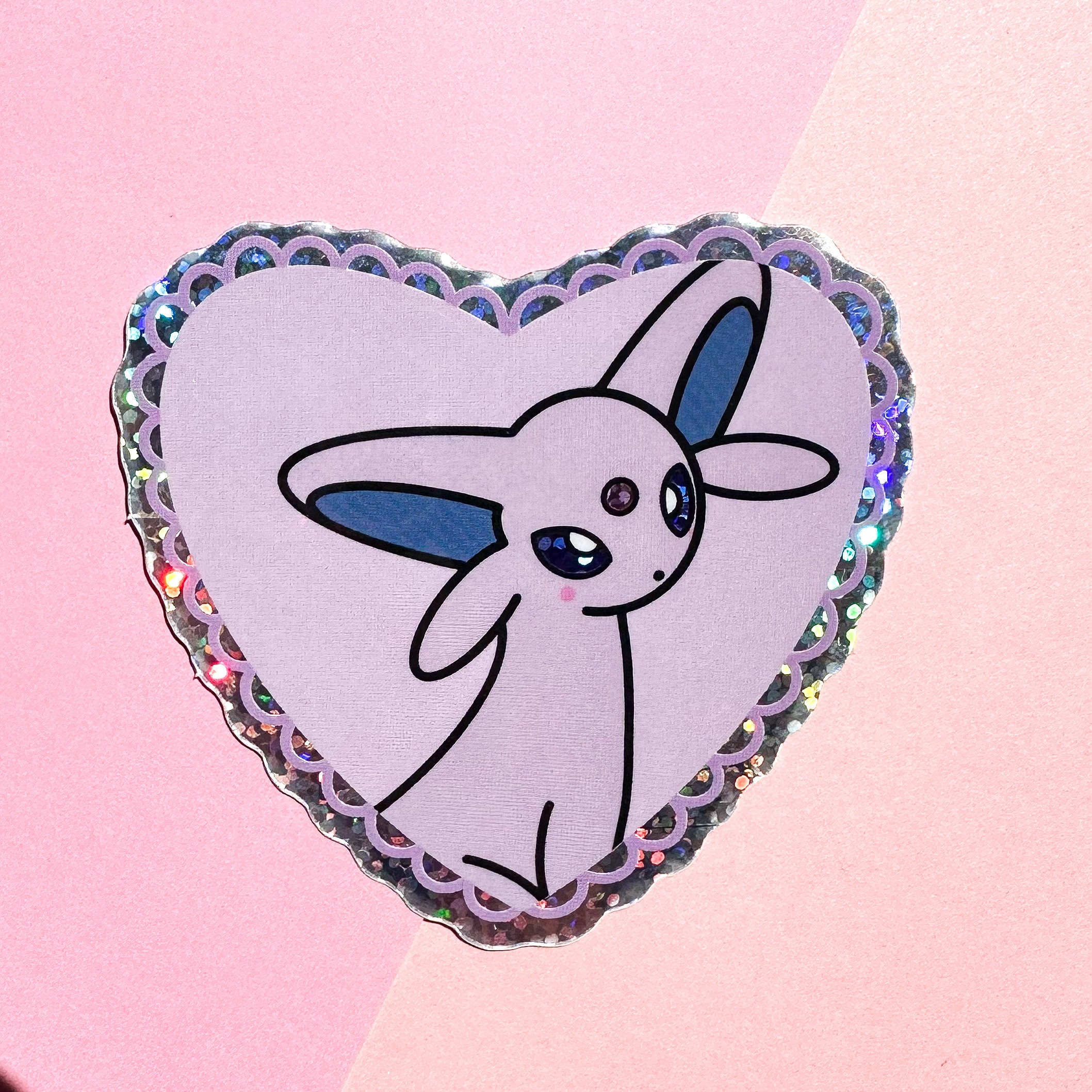 Glitter Holographic Eeveelution Vinyl Sticker Sylveon - Etsy