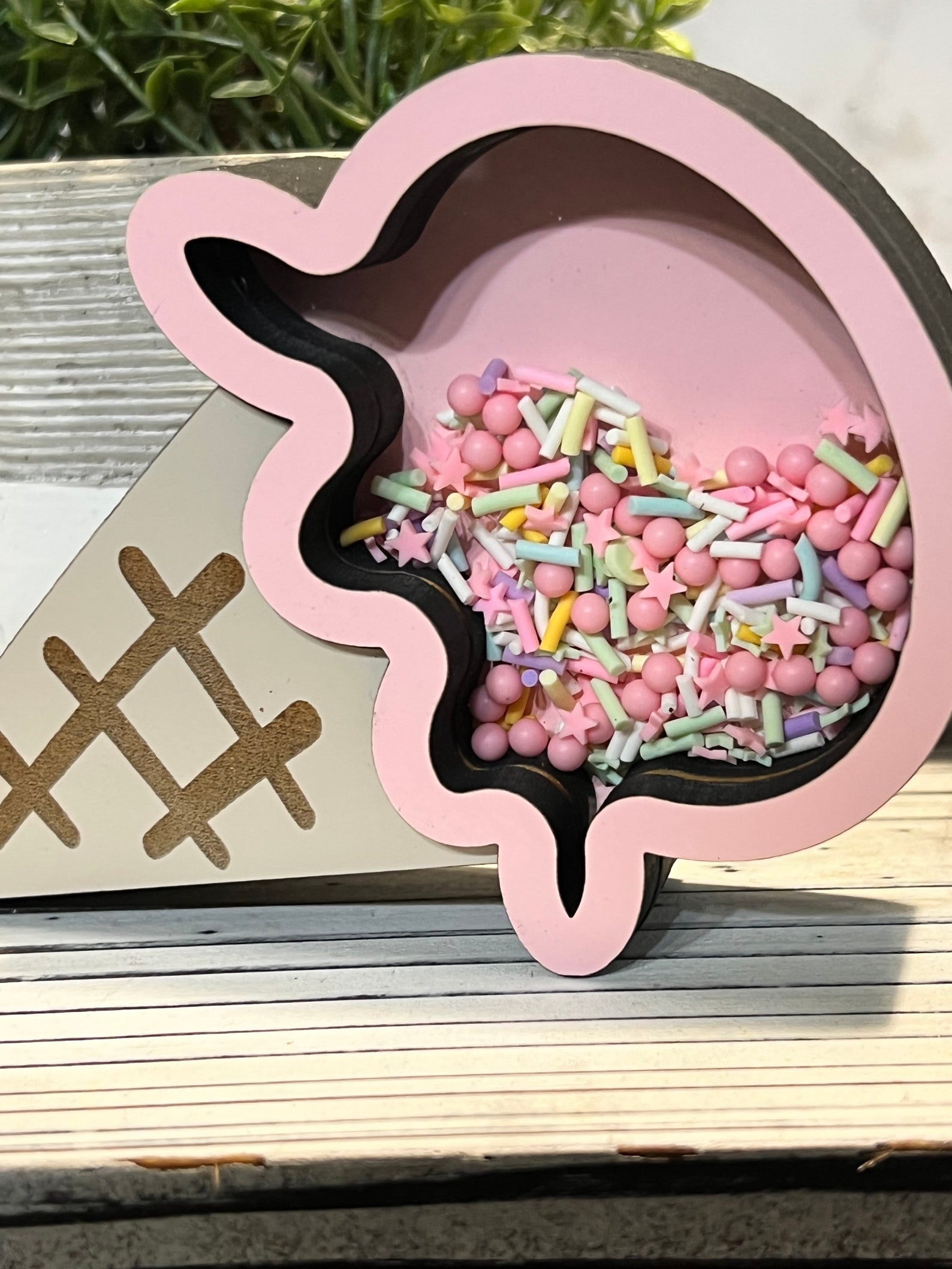 Ice Cream Cone Mini Shaker Sign Ice Cream Cone Shaker Sign - Etsy