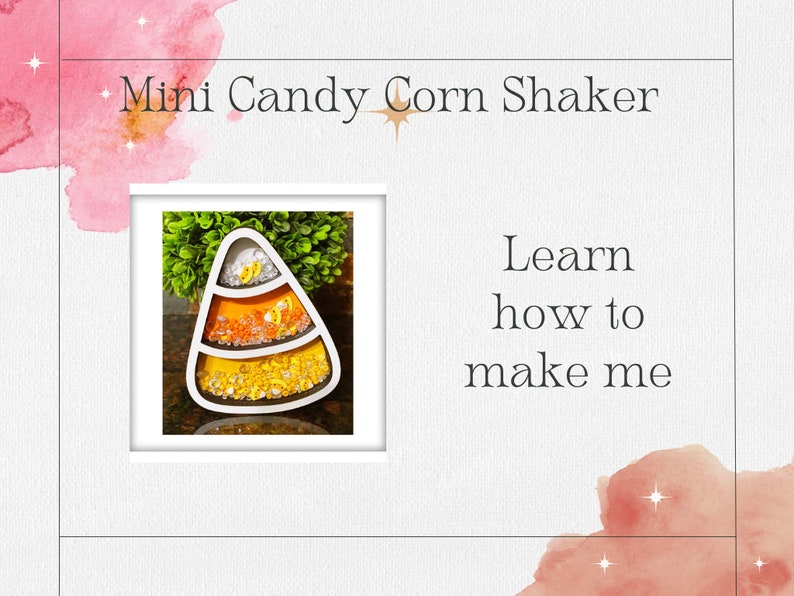 Candy Corn Shaker Sign Tutorial Shaker Sign Course Shaker - Etsy