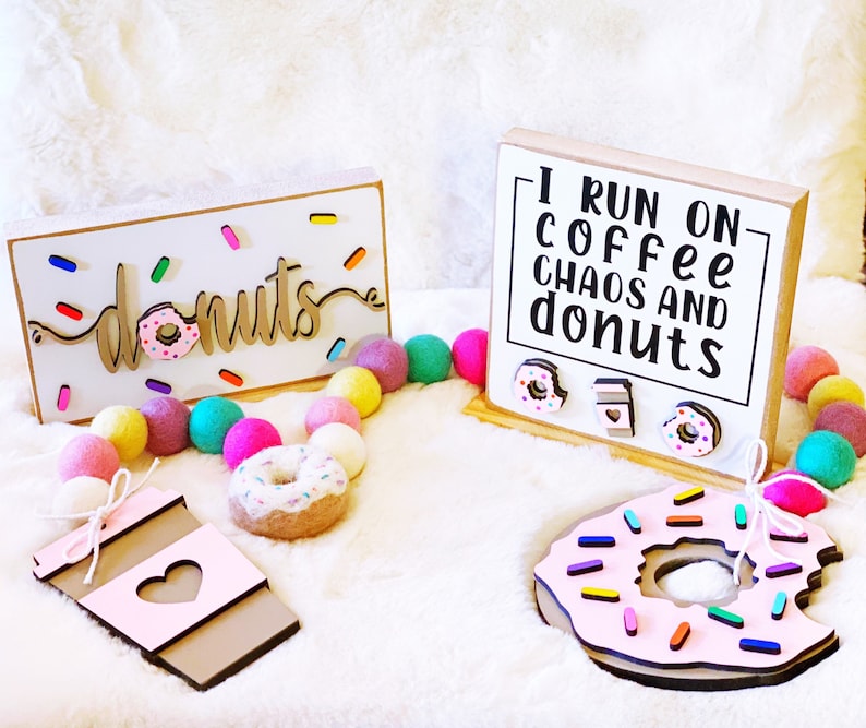 Donut Sign Donut 3D Mini Sign Donut 3d Sign Donuts Wood - Etsy