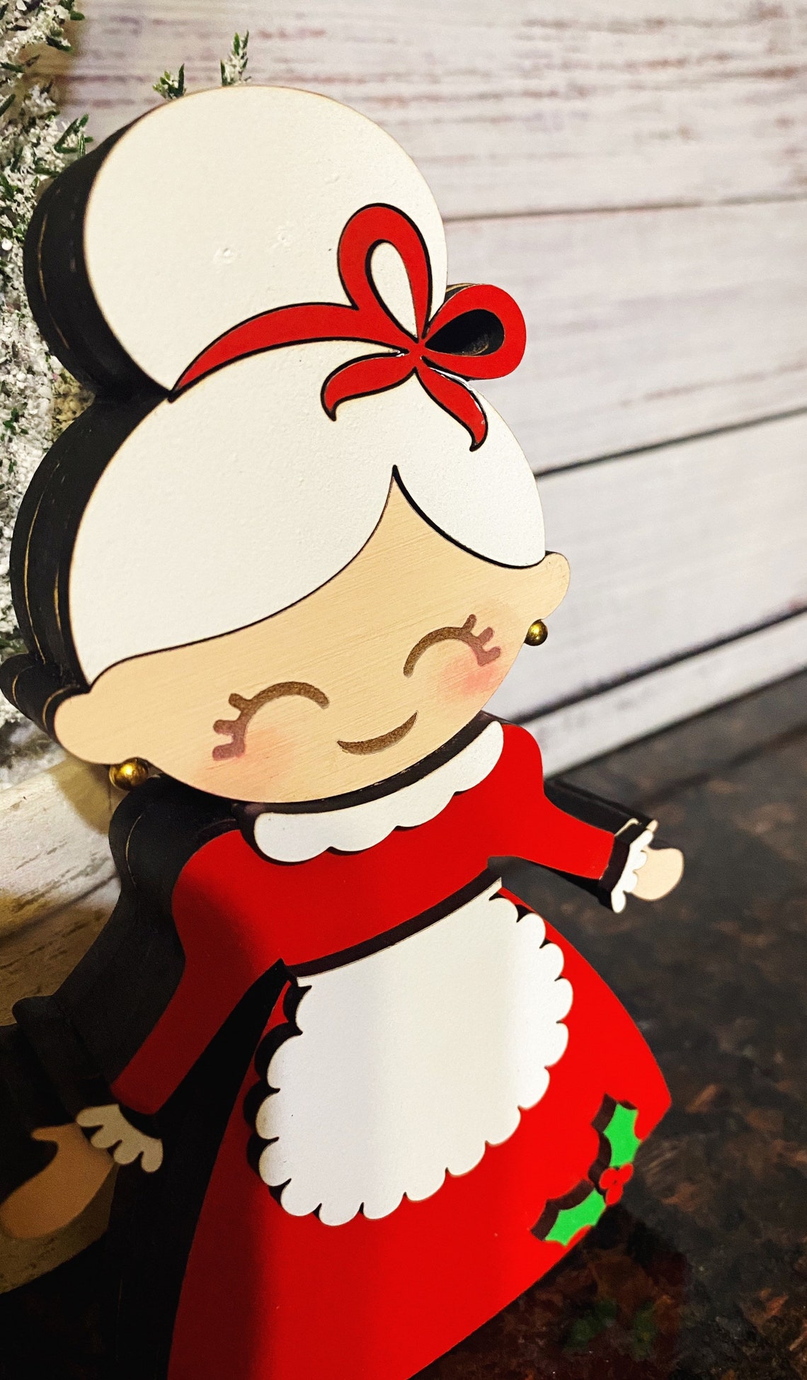 Mrs. Claus Sign Mrs. Claus Decoration Chunky Mrs. Claus - Etsy