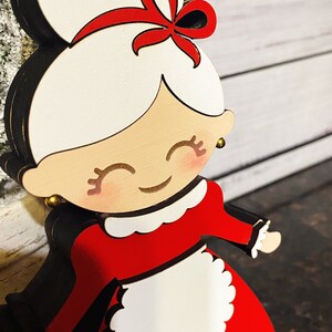 Mrs. Claus Sign, Mrs. Claus Decoration, Chunky Mrs. Claus Sign ...