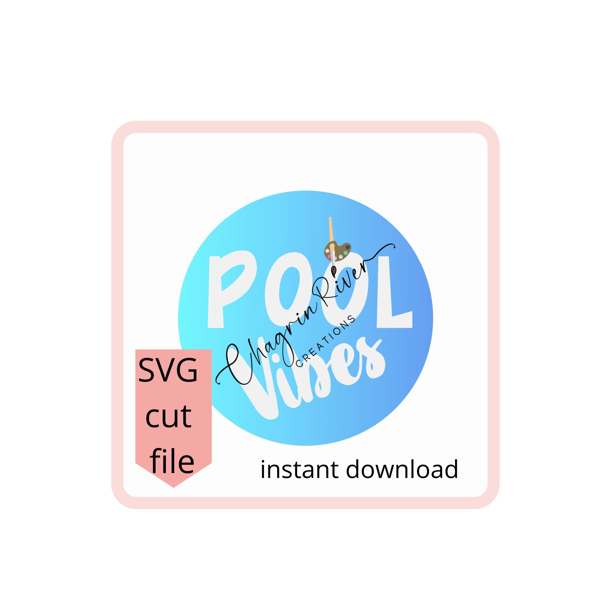 Pool Vibes svg file, Pool svg, Summer svg cut file, Summertime svg file ...