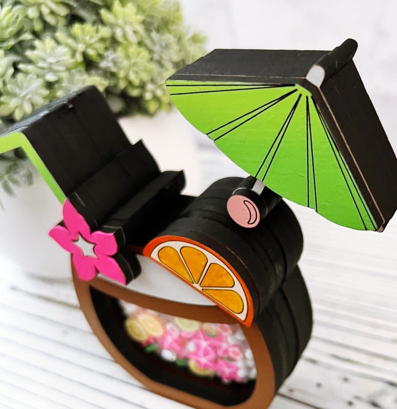 Mini Tropical Drink Shaker Sign Shaker Signs Summer Shaker - Etsy