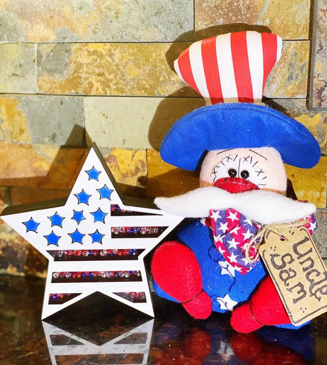 Patriotic Mini Star Shaker Sign, Shaker Signs, 4th of July Shaker Sign ...