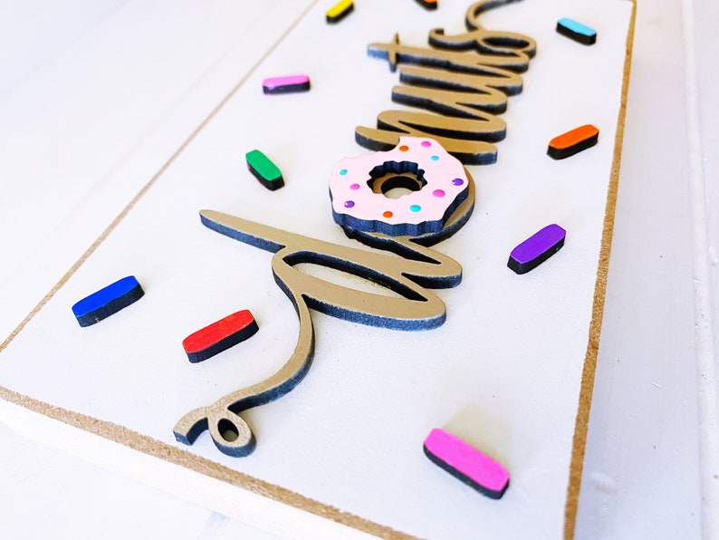 Donut Sign Donut 3D Mini Sign Donut 3d Sign Donuts Wood - Etsy