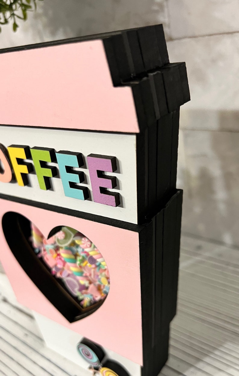 Coffee Shaker Sign Coffee to Go Shaker Signs Pastel Coffee | Etsy