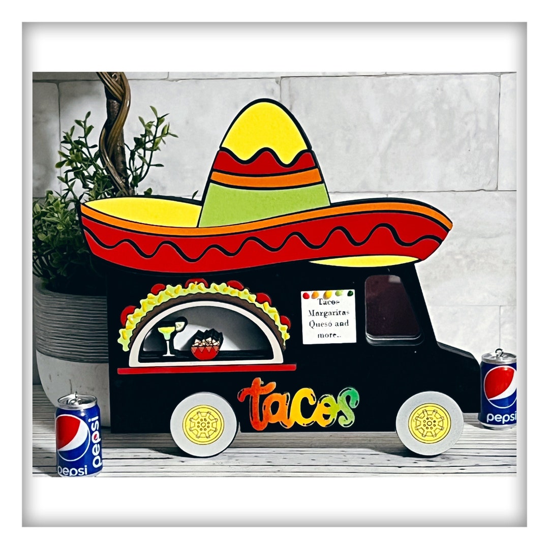 Taco Truck Sign , Taco Truck Decor, Summer Shaker Signs, Taco Truck ...