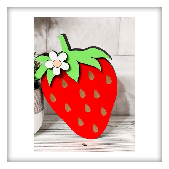 Strawberry Mini Sign Strawberry Signs Strawberry 3d Sign - Etsy