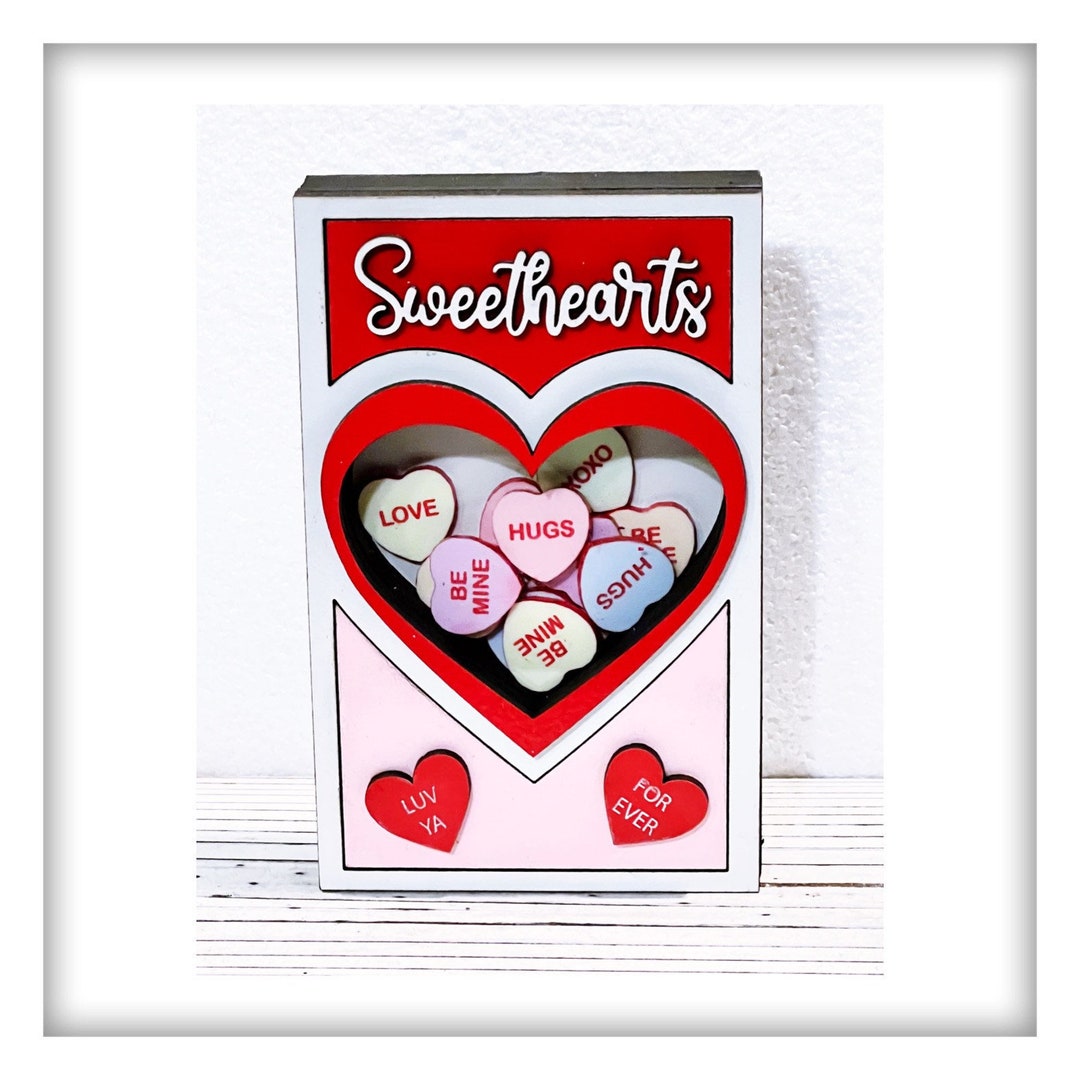 Sweetheart Conversation Heart Shaker Box, Conversation Heart Shaker ...