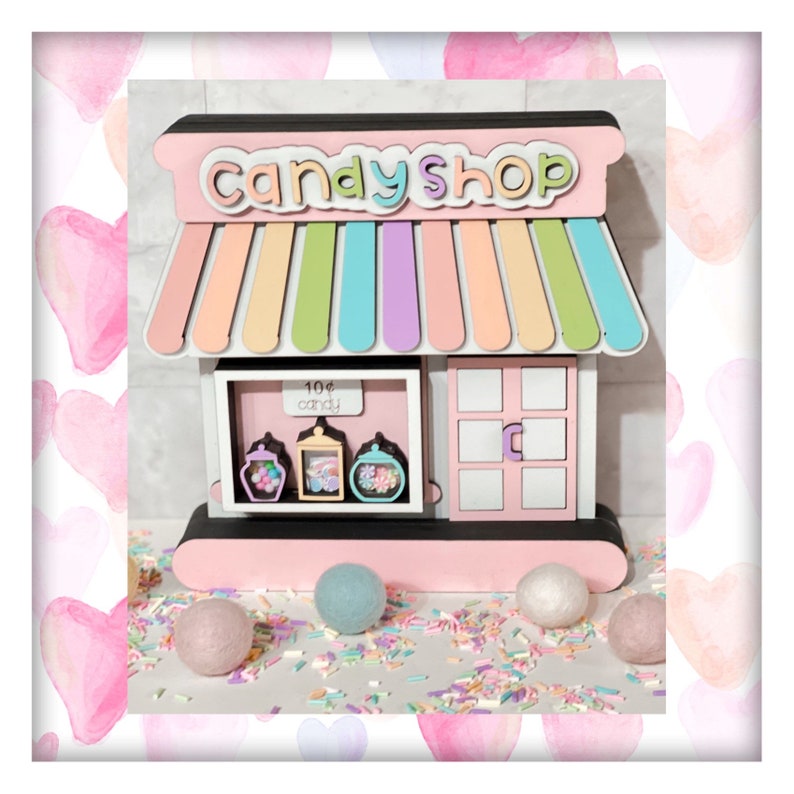 Candy Shop Sign Candy Shop Shaker Valentine Decor Candy - Etsy