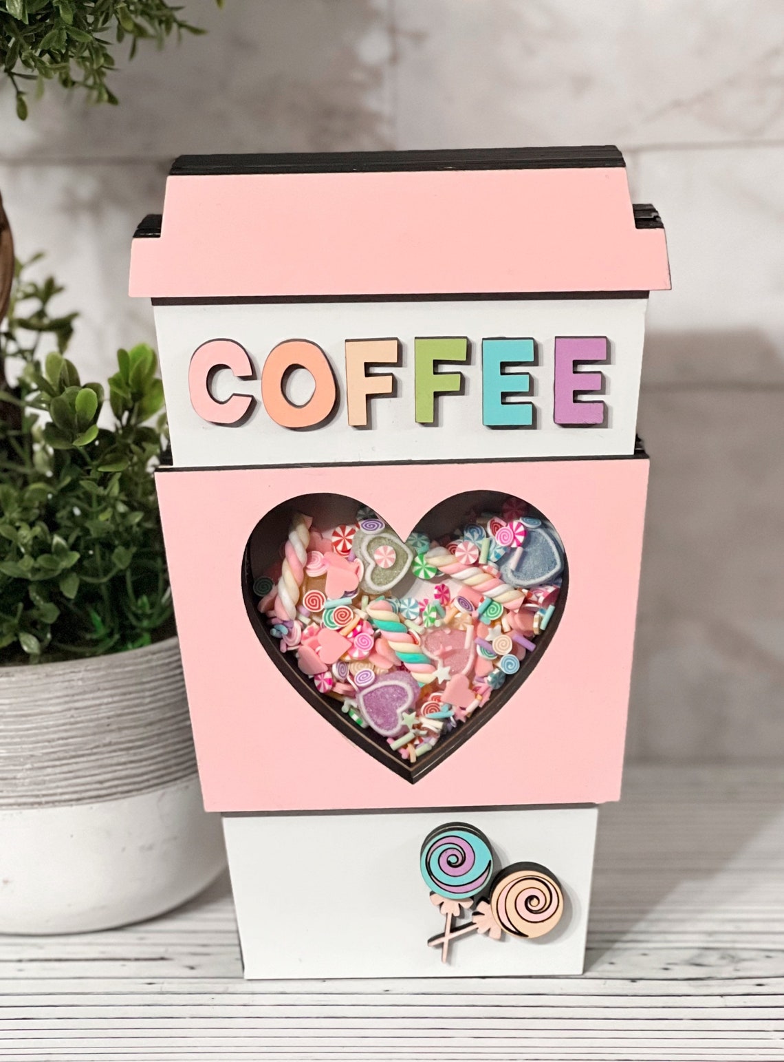 Coffee Shaker Sign Coffee to Go Shaker Signs Pastel Coffee | Etsy