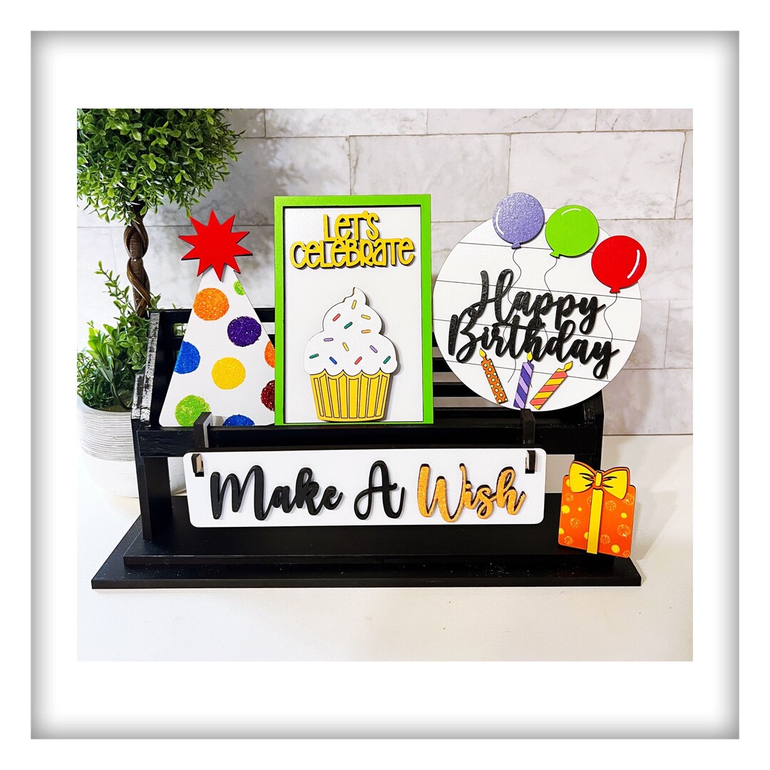Happy Birthday Interchangeable Signs, Happy Birthday Mini Signs, Happy ...