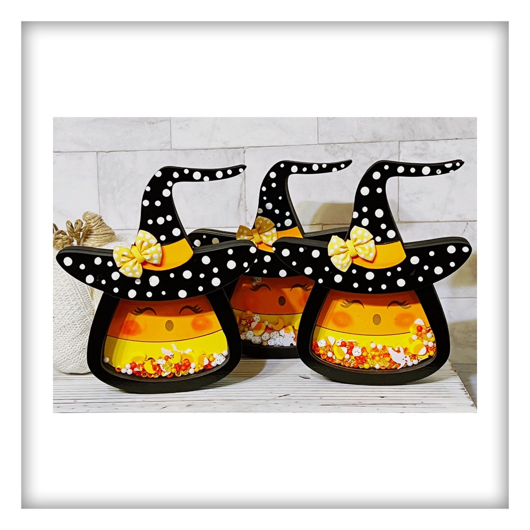Candycorn Witch Shaker Sign, Halloween Shaker Sign, Witch Shaker Sign ...