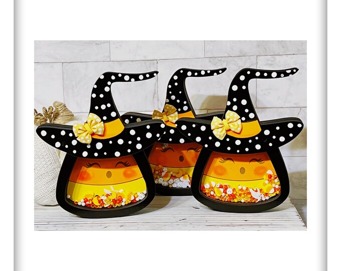 Candycorn Witch Shaker Sign, Halloween Shaker Sign, Witch Shaker Sign ...
