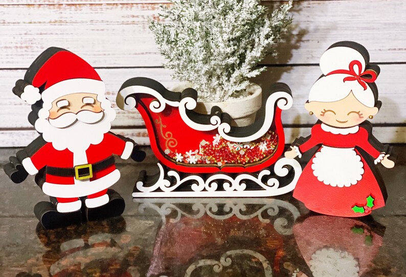 Mrs. Claus Sign Mrs. Claus Decoration Chunky Mrs. Claus - Etsy