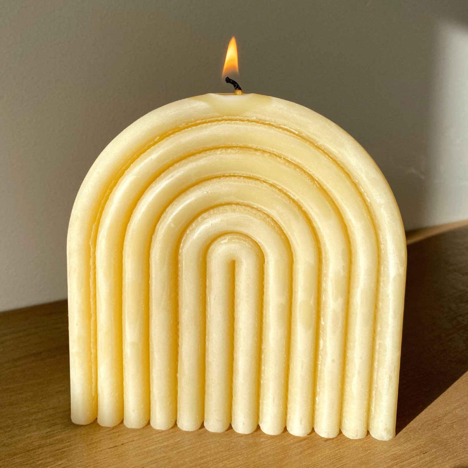 Rainbow Arch Candle, Wide Arch, Beeswax - Etsy