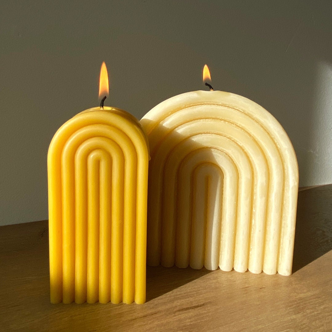 Rainbow Arch Candle, Wide Arch, Beeswax - Etsy