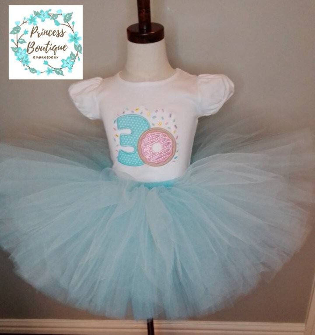 Donut Birthday Outfit, Birthday Party Tutu Set, Donut Birthday Party ...
