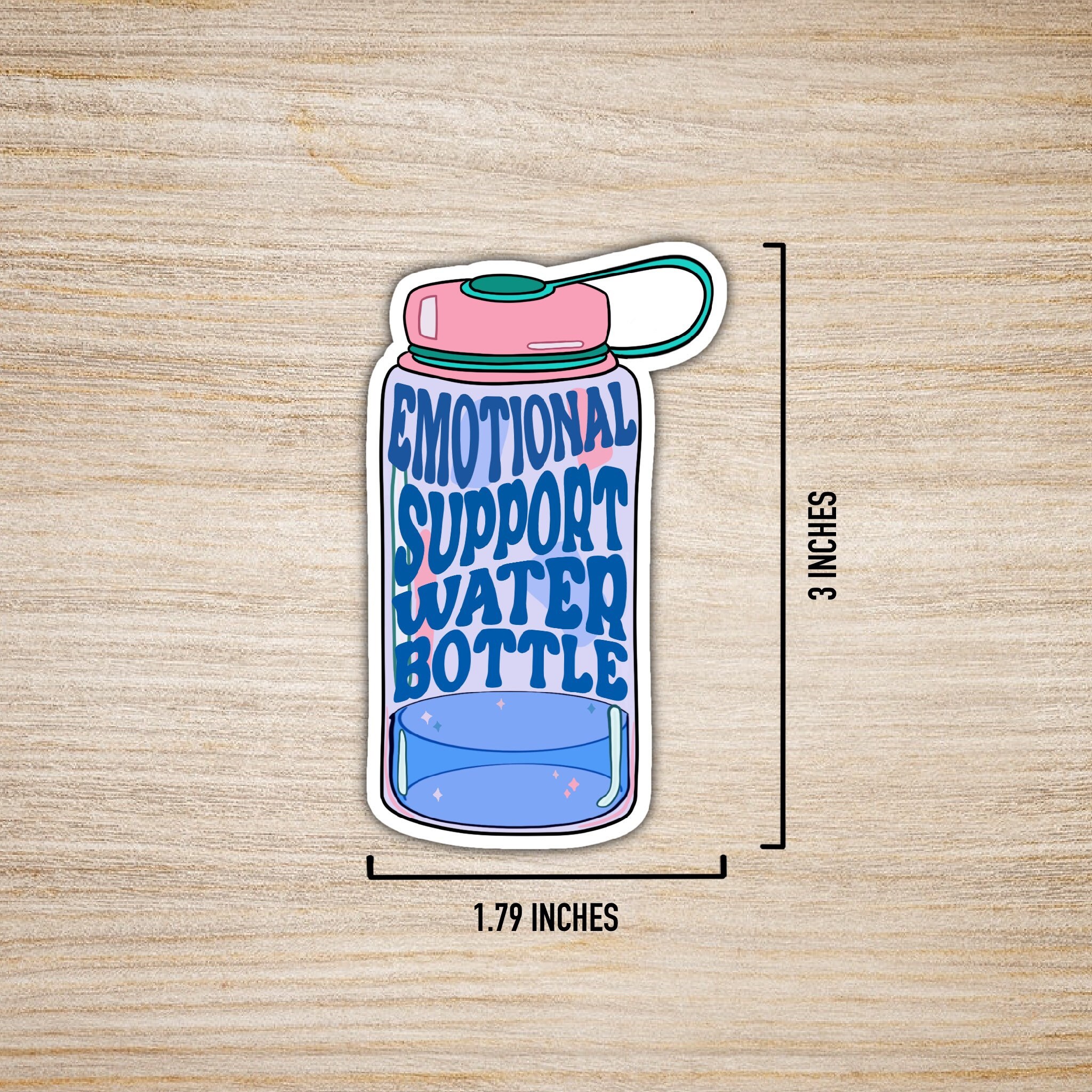 Emotional Support Water Bottle Sticker - Etsy