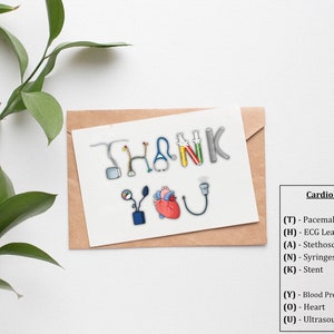Medical Thank You Cards / Card for Hospital Staff / Thank You Card for ...