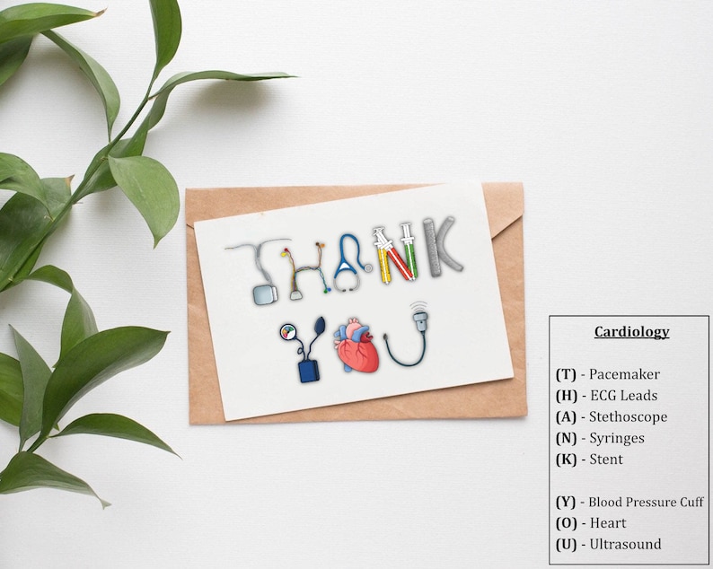 Medical Thank You Cards / Card for Hospital Staff / Thank You Card for ...