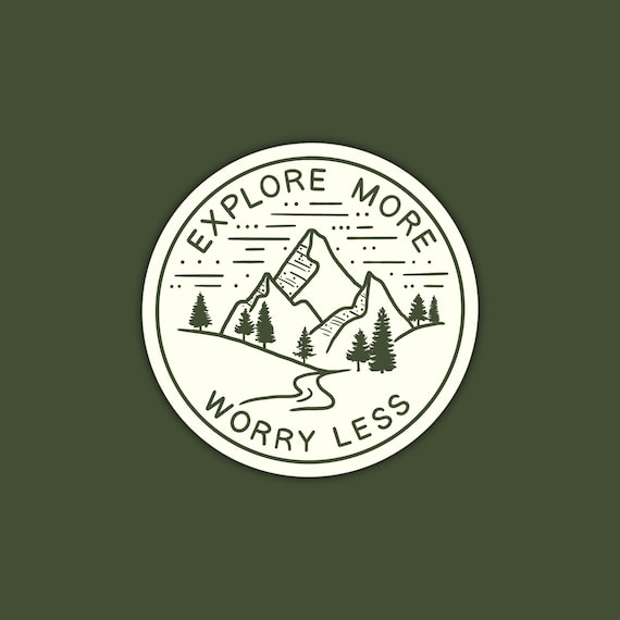 Explore More Worry Less Sticker | Etsy