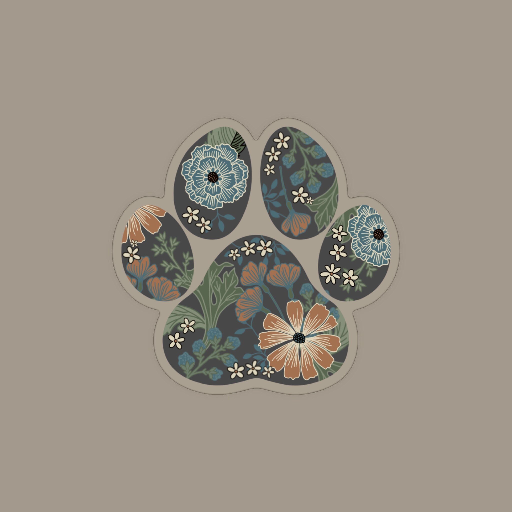 Paw Print Clear Sticker - Etsy