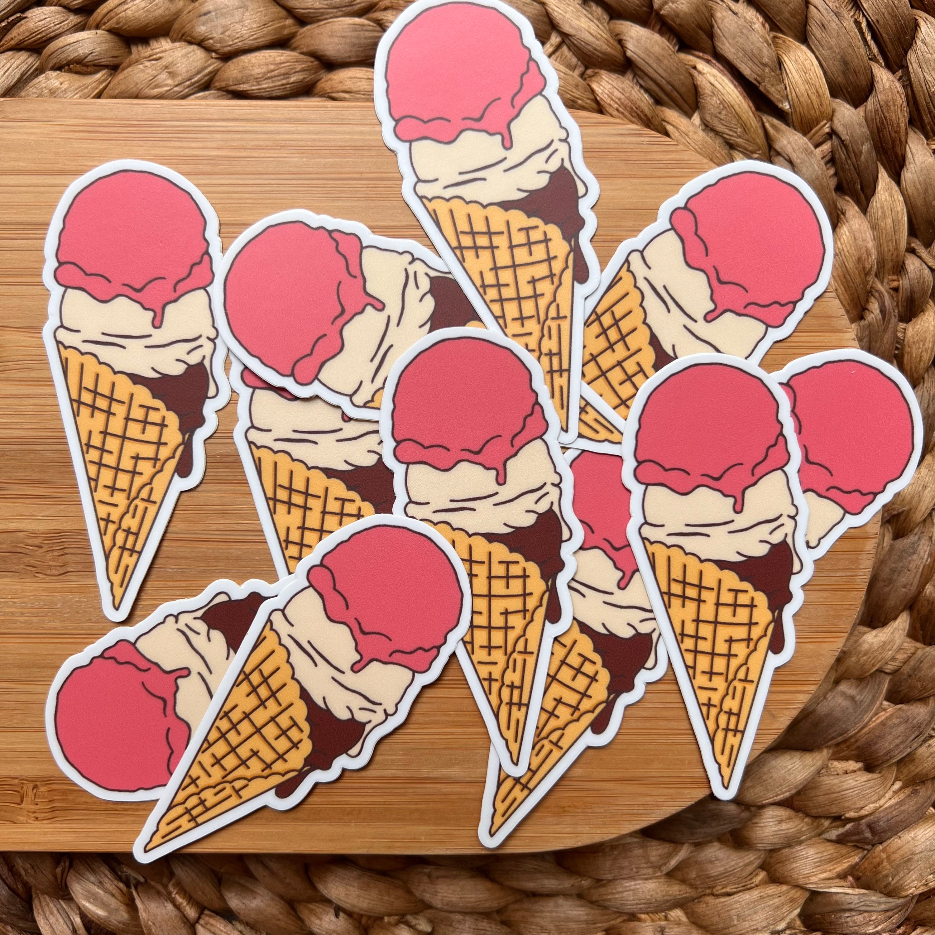 Ice Cream Cone Sticker - Etsy