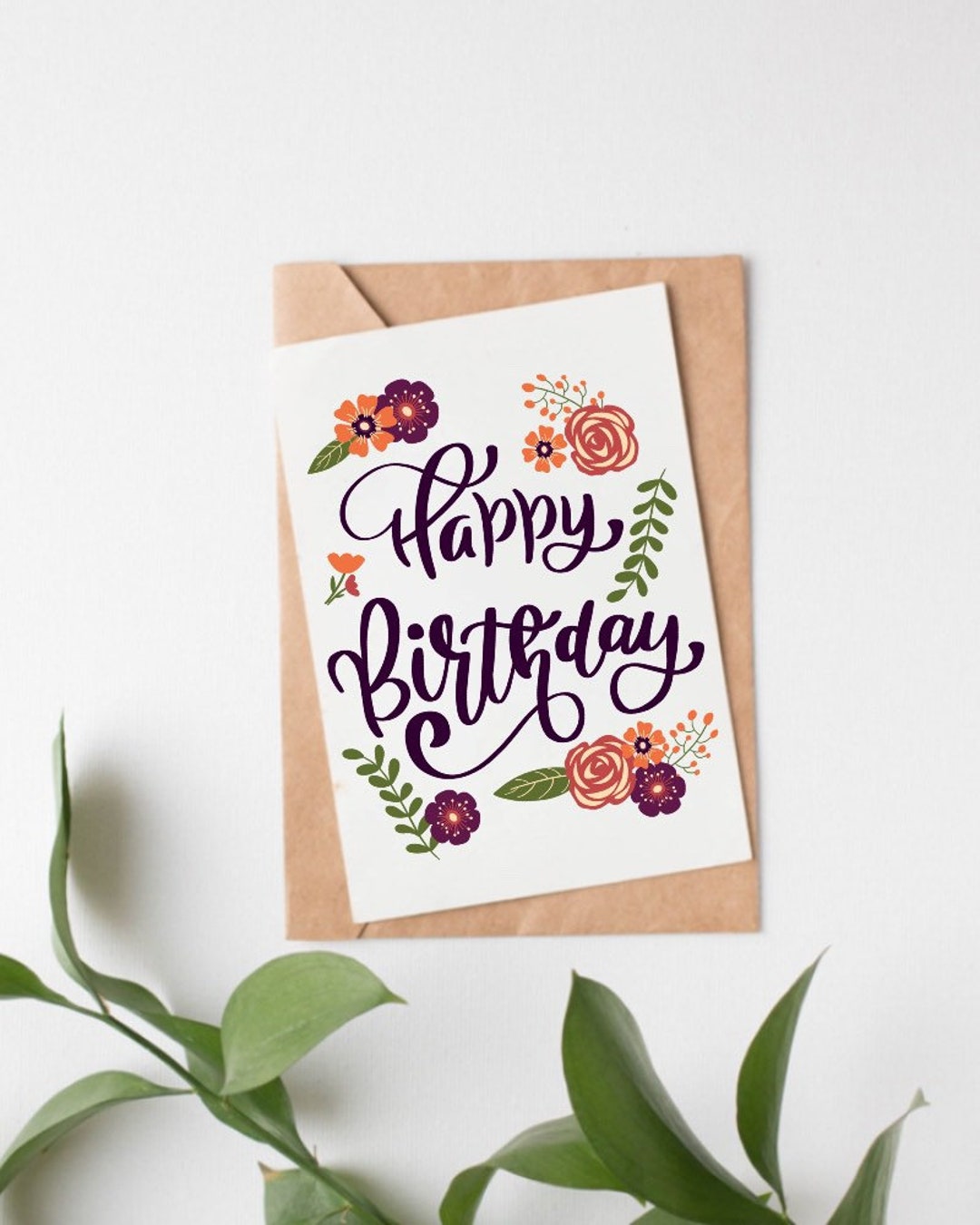 Flower Birthday Card - Etsy