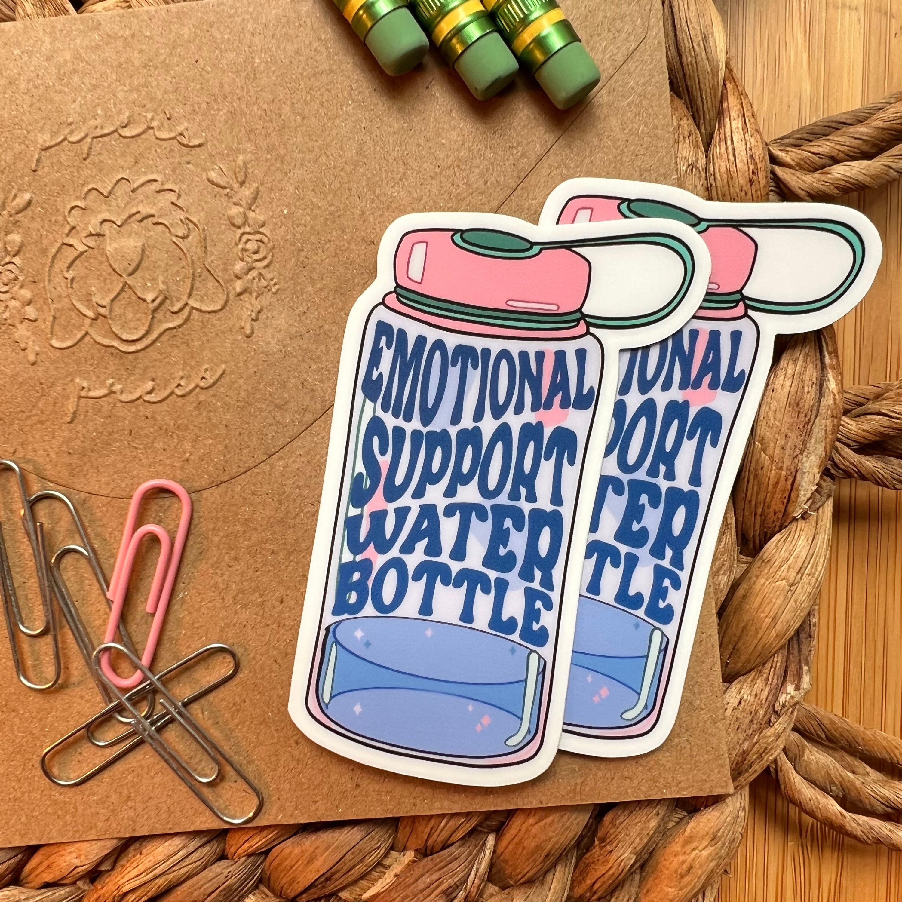 Emotional Support Water Bottle Sticker - Etsy