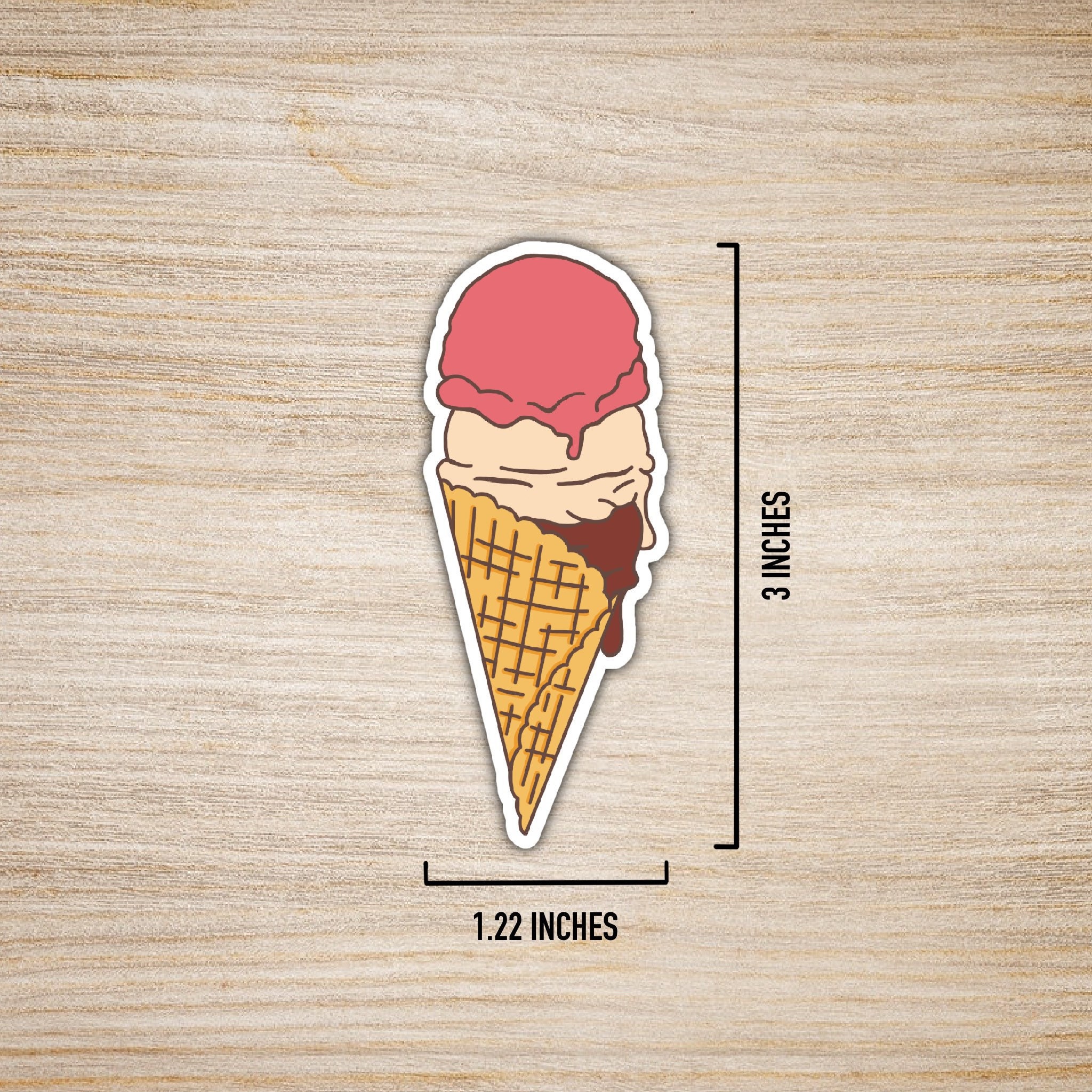 Ice Cream Cone Sticker - Etsy