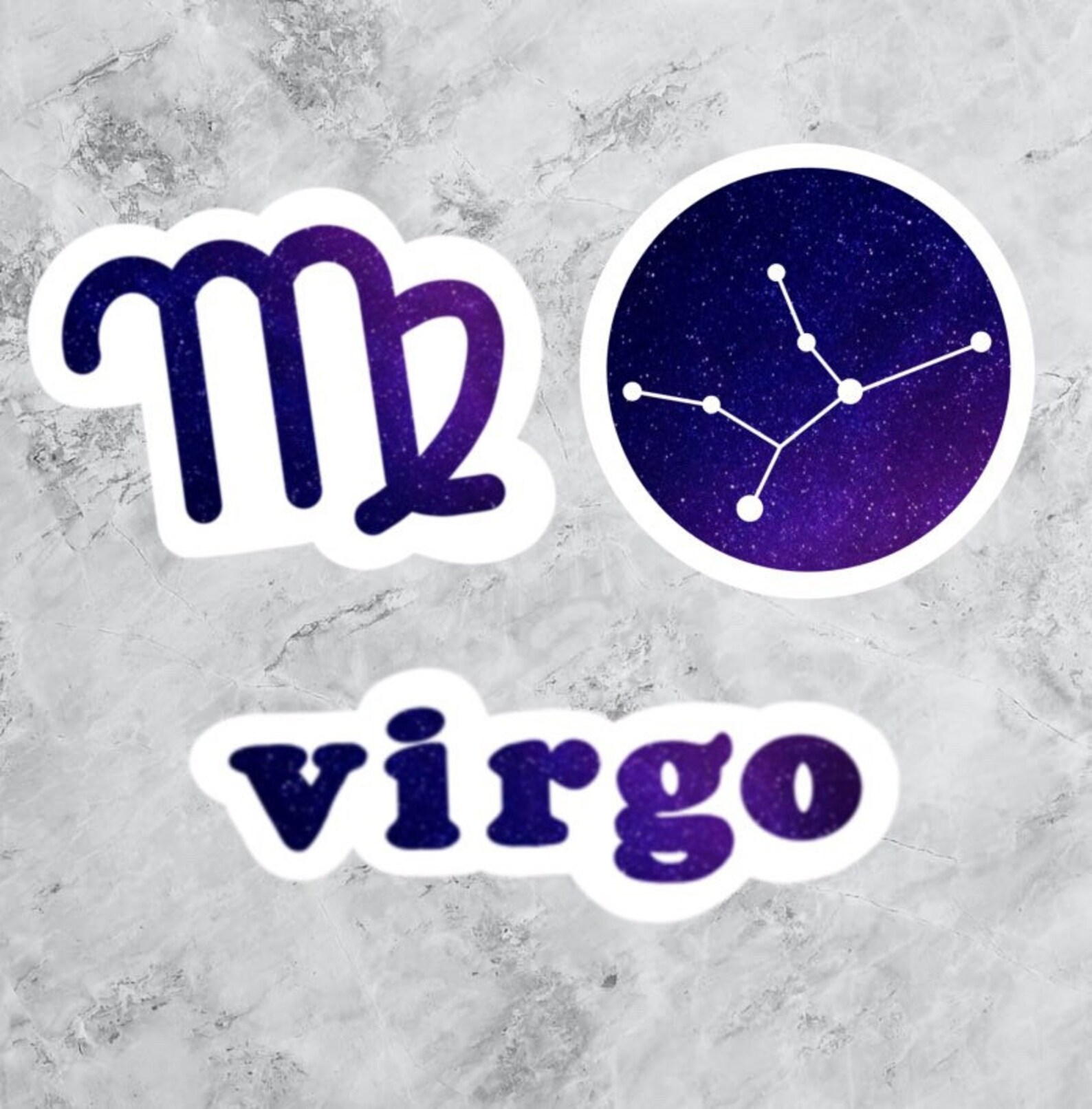 Virgo Stickers, Zodiac Sign Stickers, Astrological Sign Stickers ...