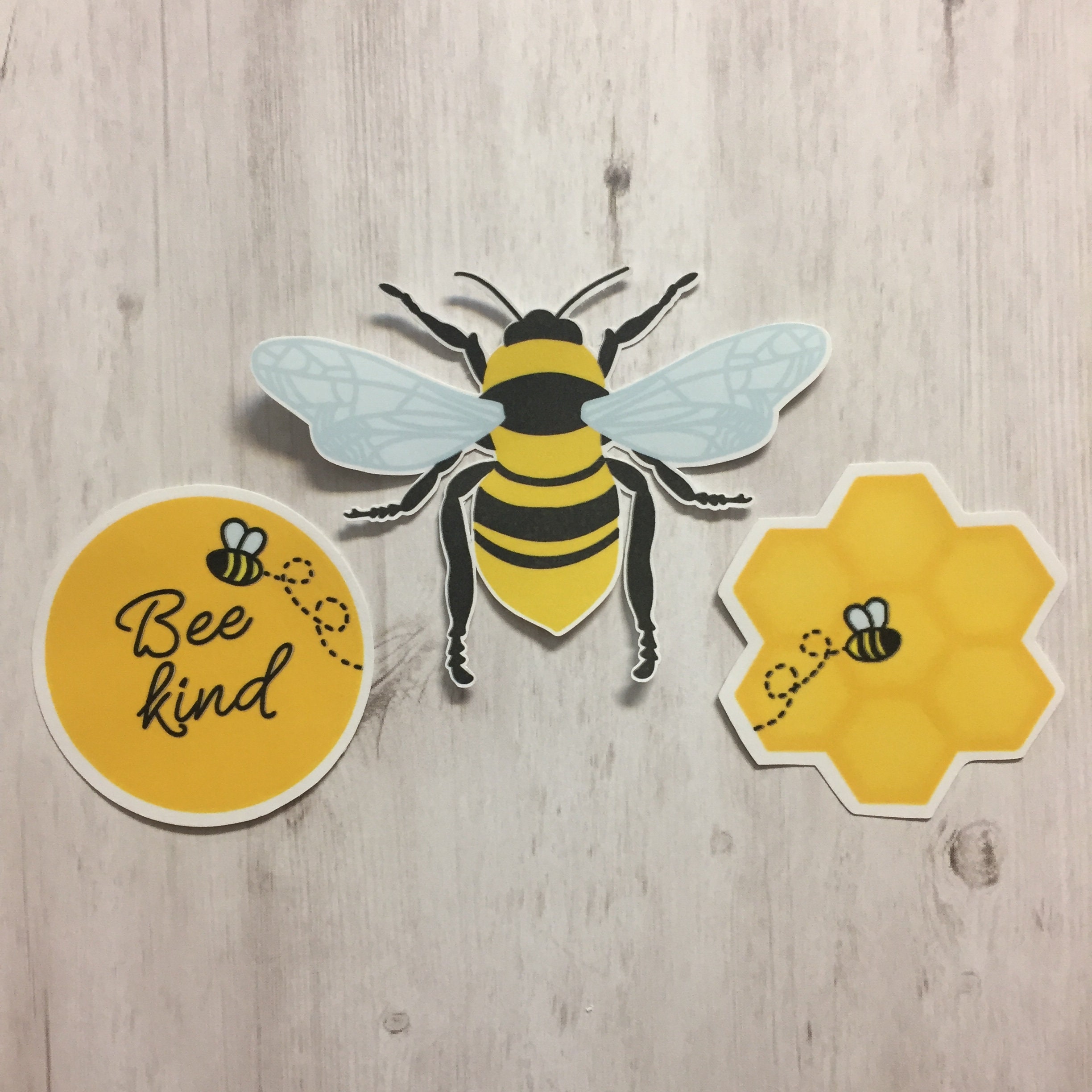 Bee Sticker Set Bee Kind Sticker Honeycomb Sticker Bee - Etsy UK