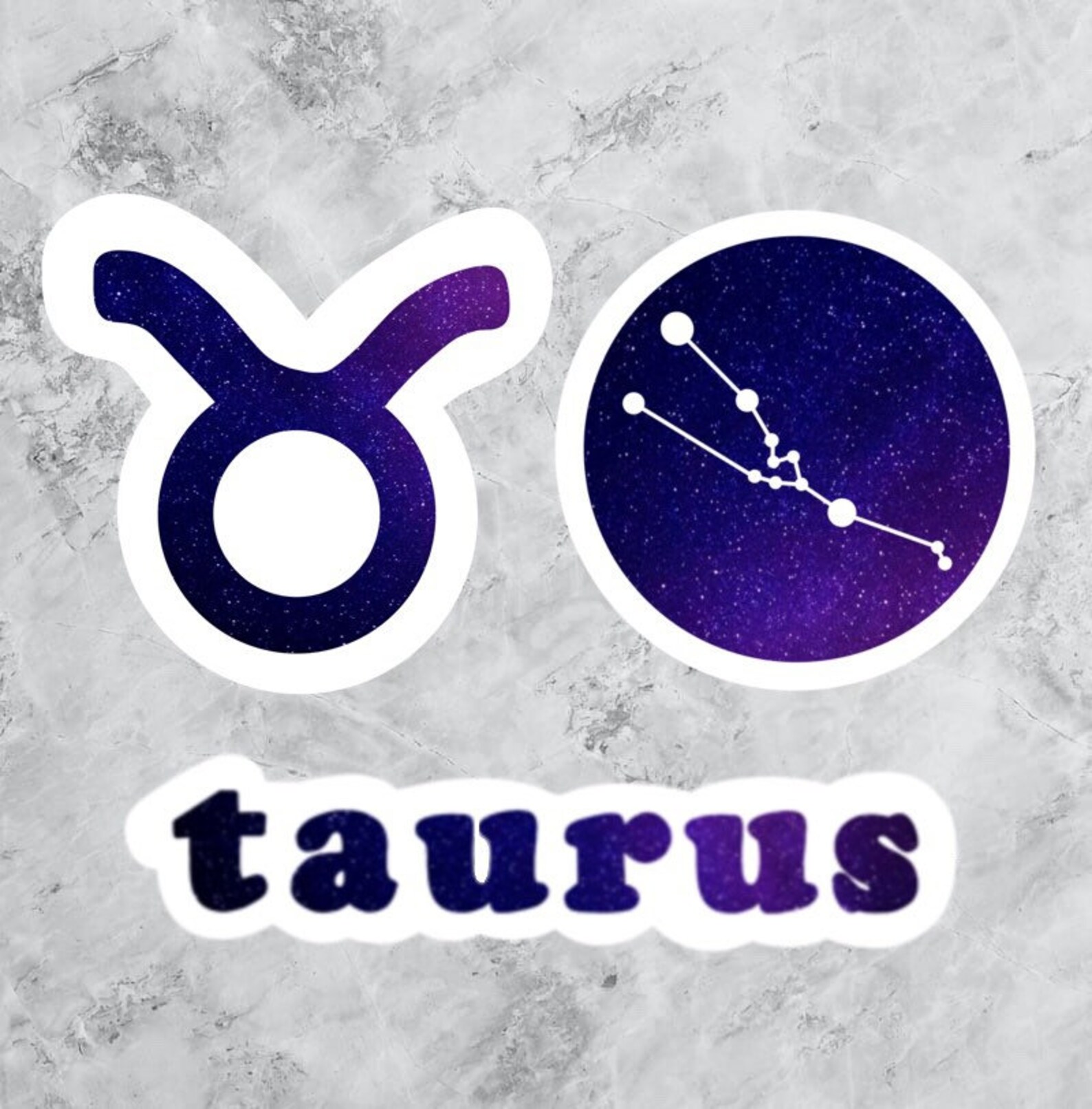 Taurus Stickers Zodiac Sign Stickers Astrological Sign - Etsy