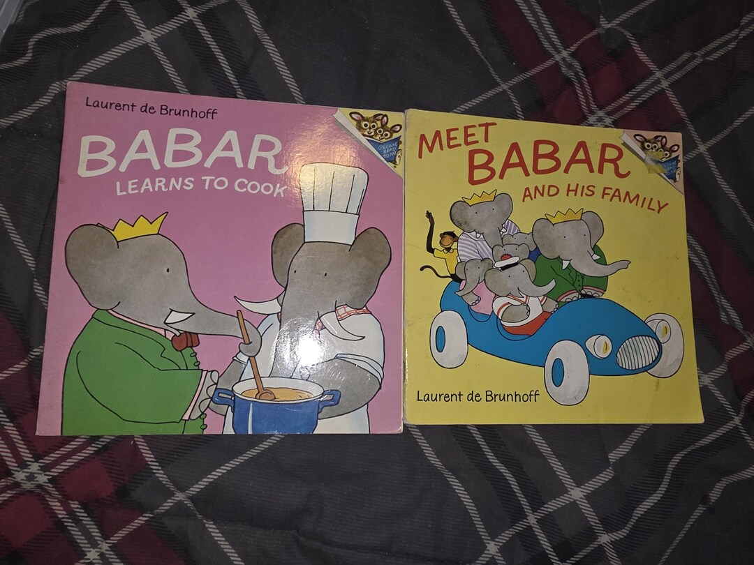 Meet Babar and His Family + Bsbar Learns to Cook by Laurent De Brunhoff ...