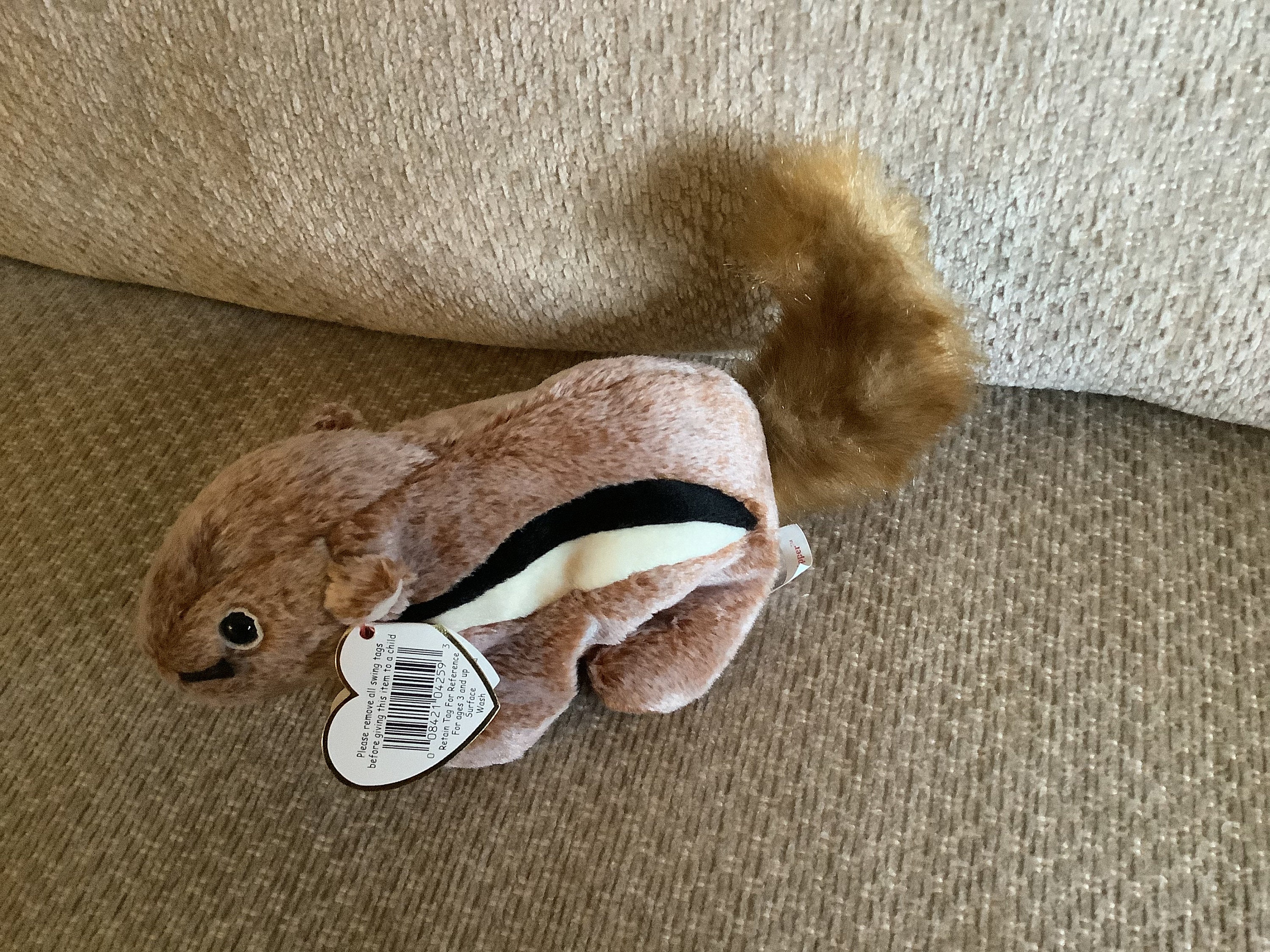 Vintage, Rare, Ty Beanie Baby, “CHIPPER”, the Friendly Squirrel,, 1999 ...