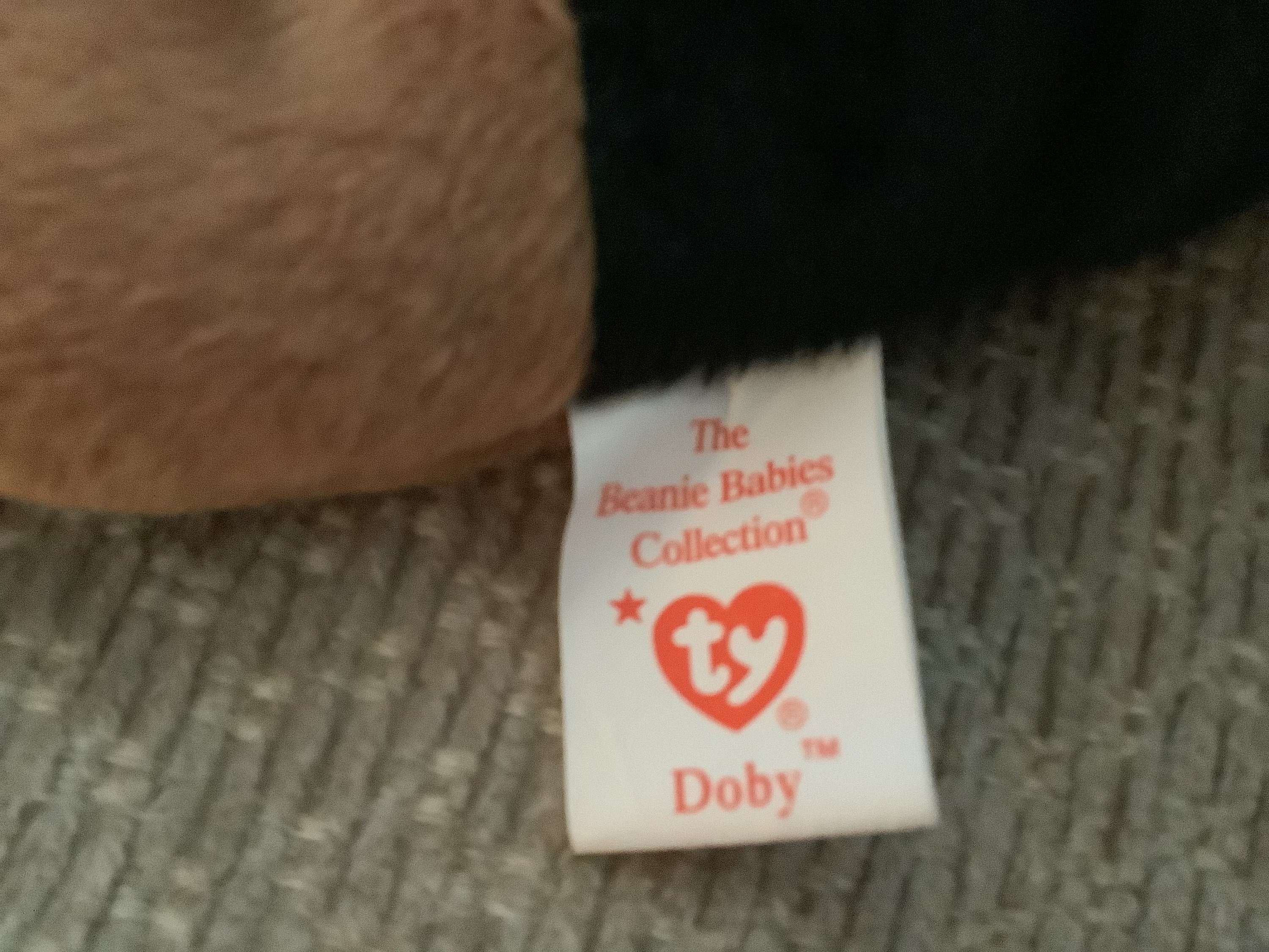 Vintage Rare, Ty Beanie Baby, “DOBY”, Doberman, From Collection, 1996 ...